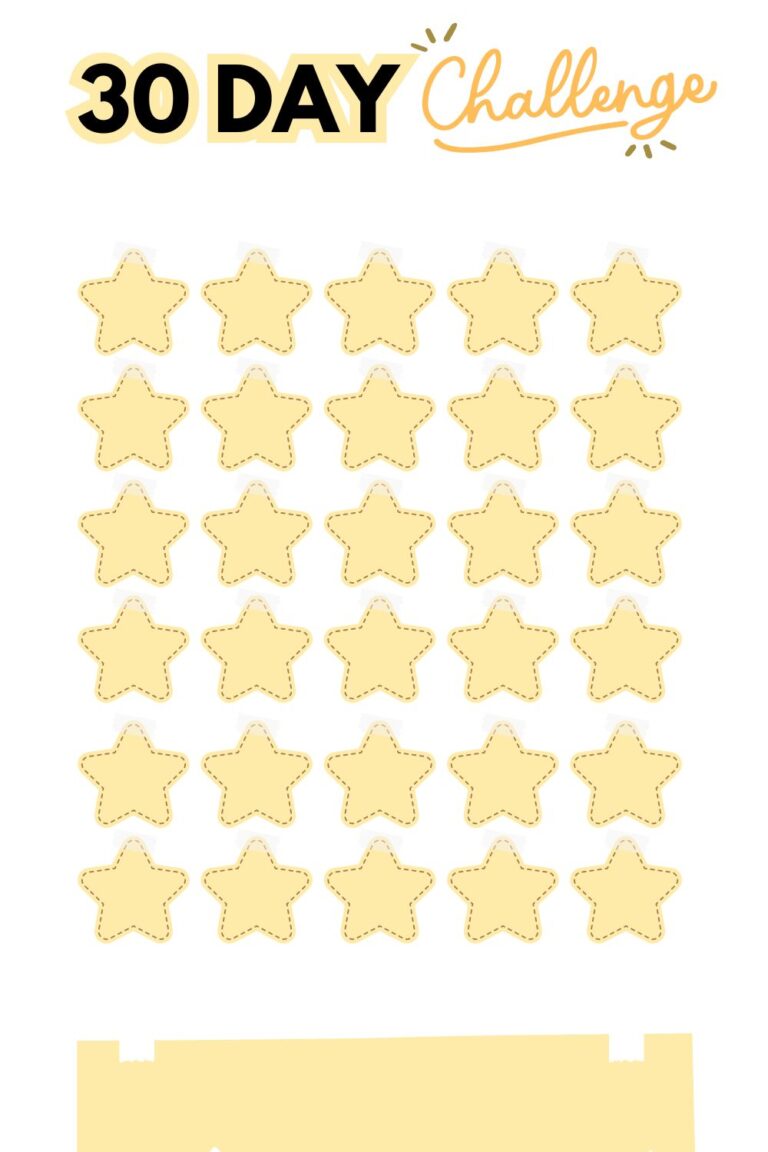 Printable 30-Day Challenge Blank Templates - Printables Hub