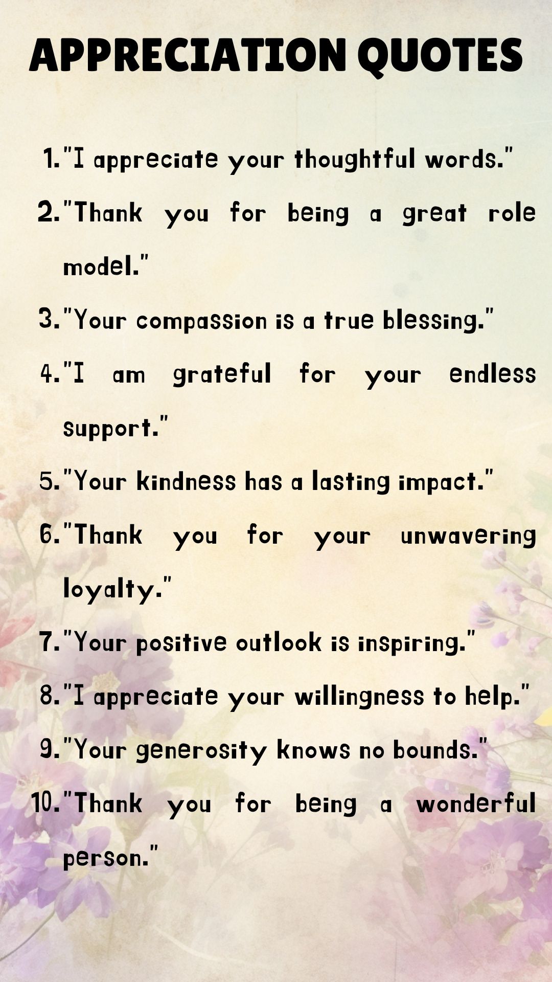 Printable Lists of Appreciation Quotes - Printables Hub