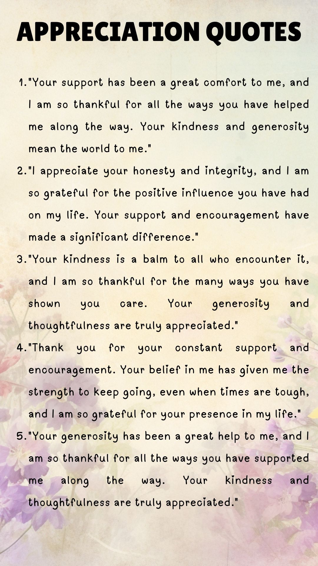 Printable Lists of Appreciation Quotes - Printables Hub