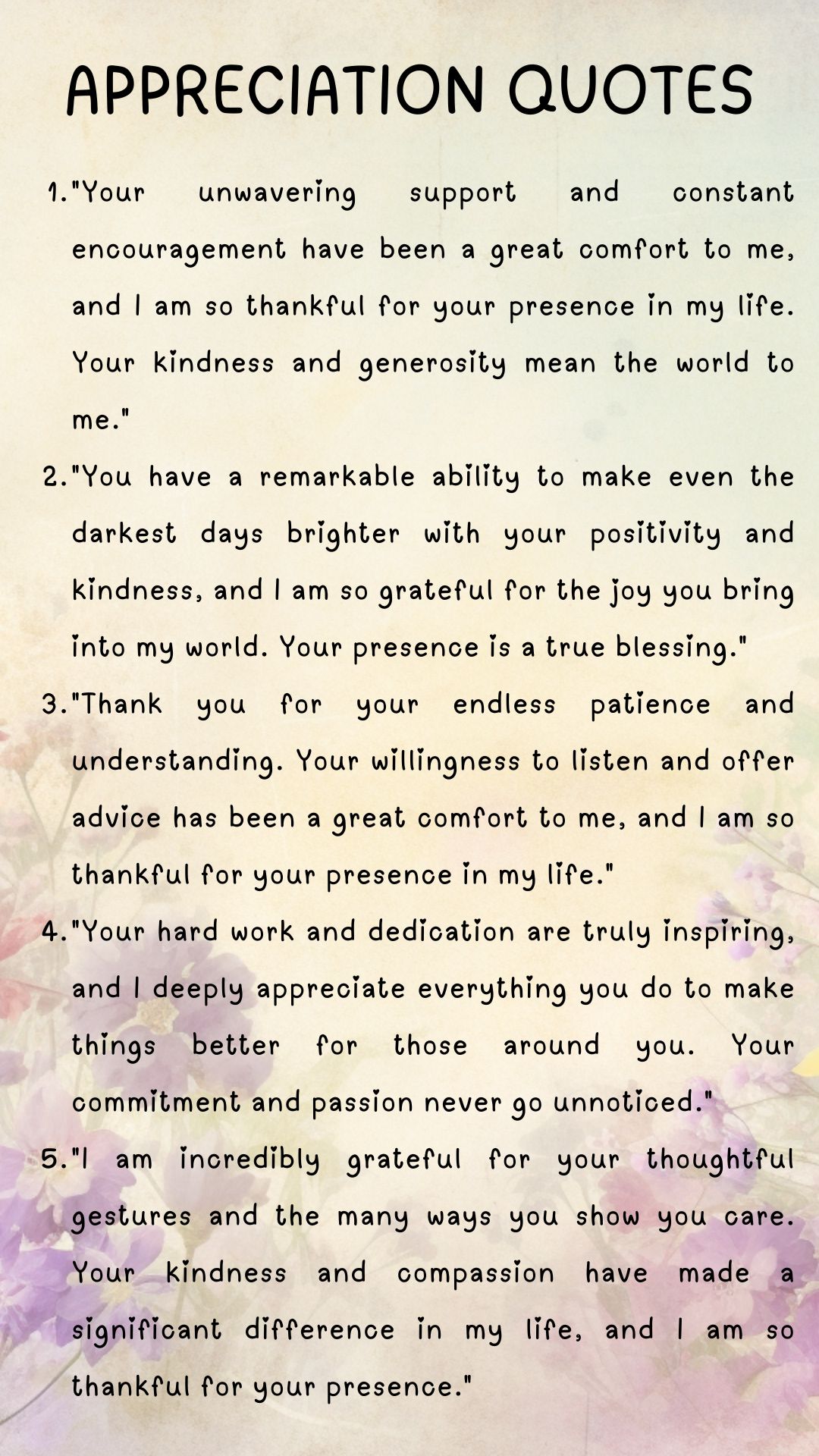 Printable Lists of Appreciation Quotes - Printables Hub