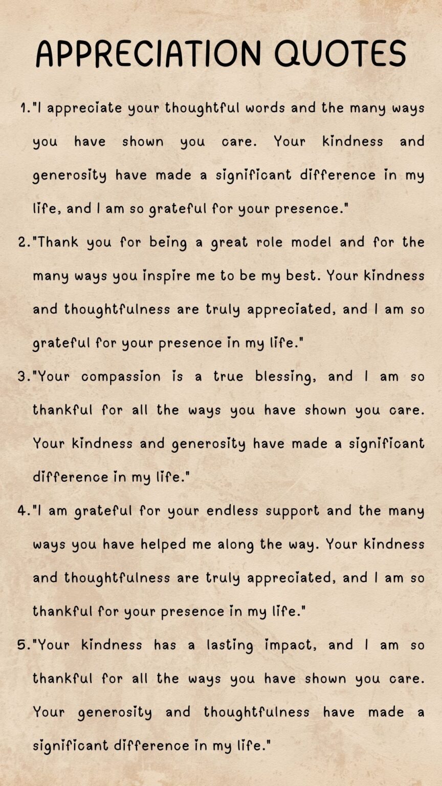 Printable Lists of Appreciation Quotes - Printables Hub