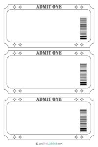 Free Printable Blank Ticket Design Templates [PDF Included ...
