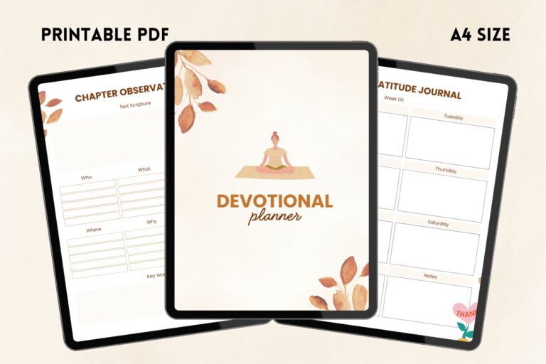Printable Devotional Planner PDF - Printables Hub