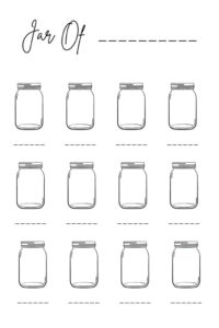 Printable Blank Fill the Jars Templates [PDF Included] - Printables Hub