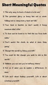 Printable Lists of Short Meaningful Quotes - Printables Hub