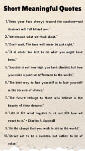 Printable Lists of Short Meaningful Quotes - Printables Hub