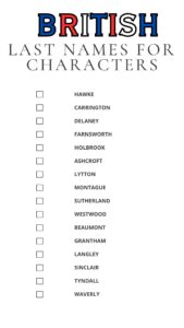 Printable List of Last Names For Characters - Printables Hub