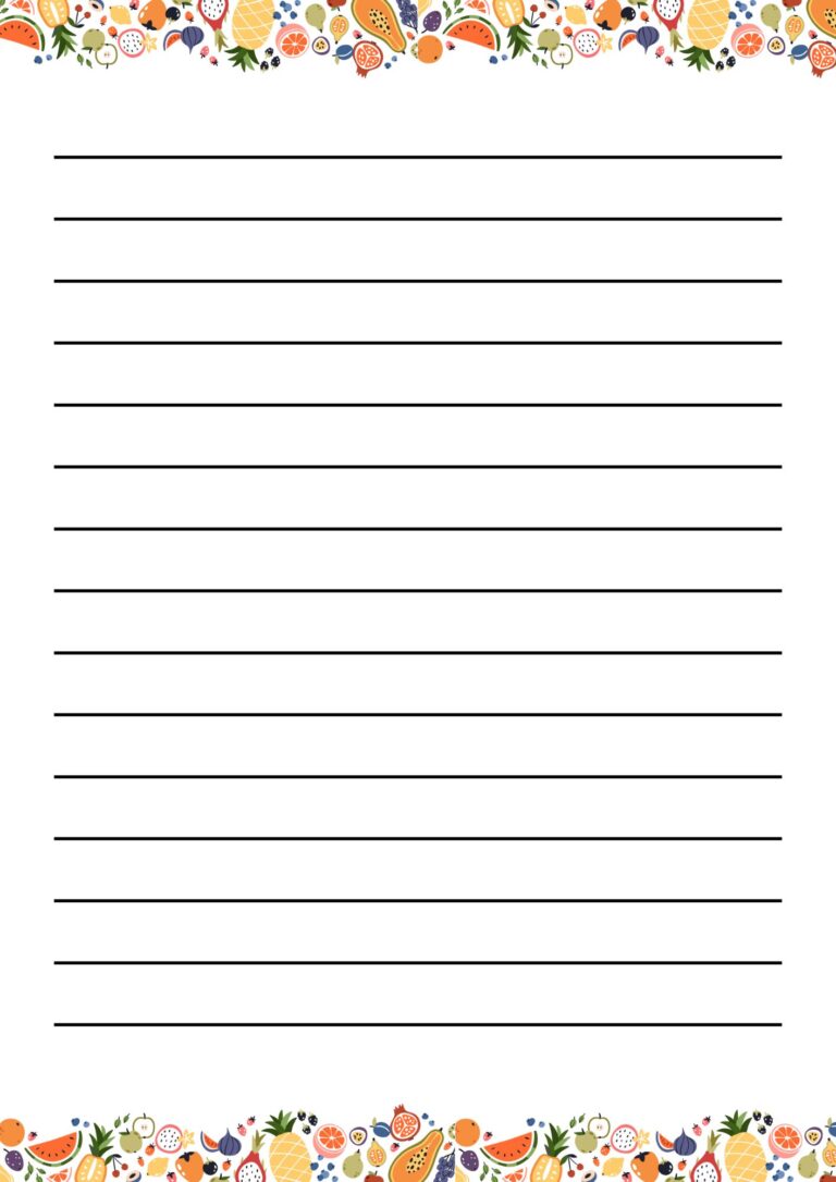 Printable Lined Paper Sheets [PDF Included] - Printables Hub
