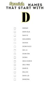 Printable Lists Of Names That Start With 'D' - Printables Hub