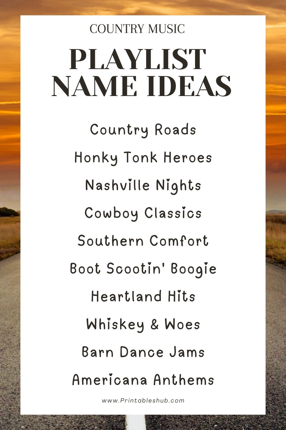 Printable List Of Playlist Names Ideas - Printables Hub