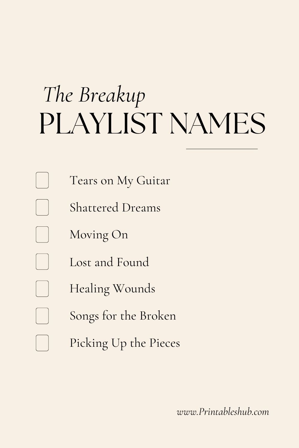 Printable List Of Playlist Names Ideas - Printables Hub