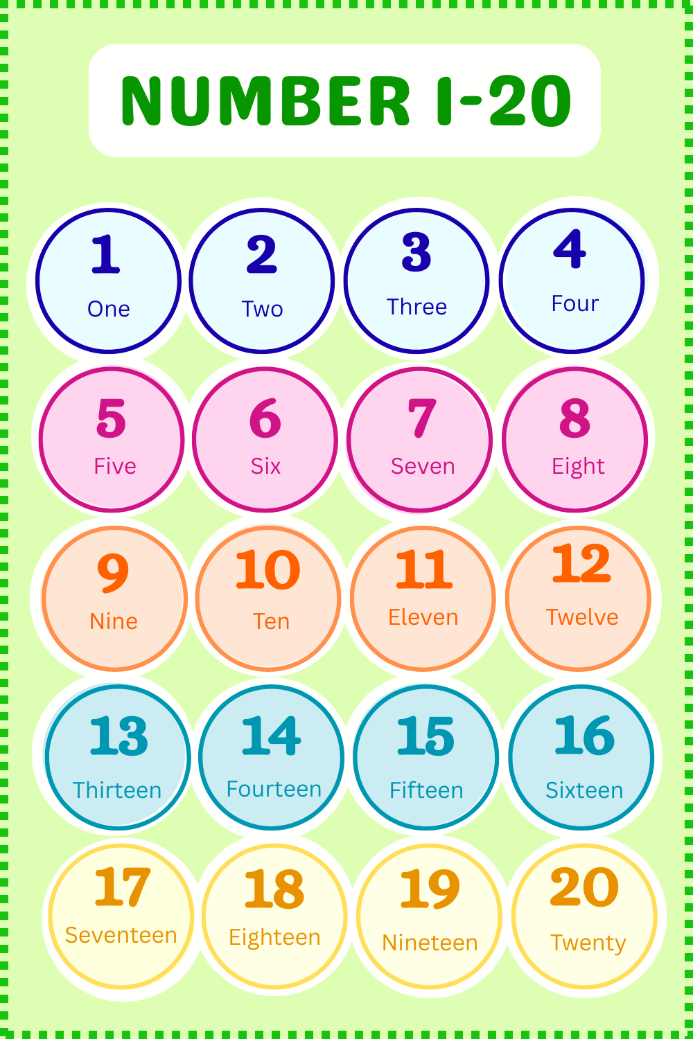 Printable Number Charts 1-20 [PDF Included] - Printables Hub