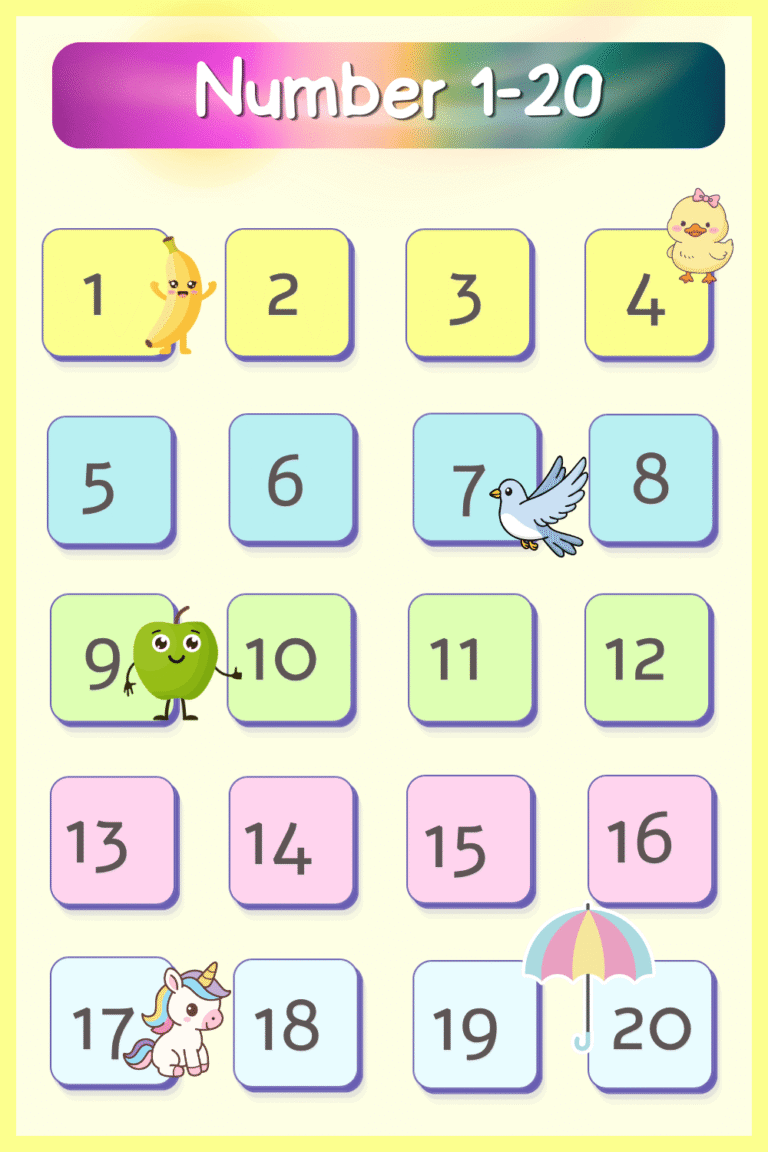 Printable Number Charts 1-20 [PDF Included] - Printables Hub