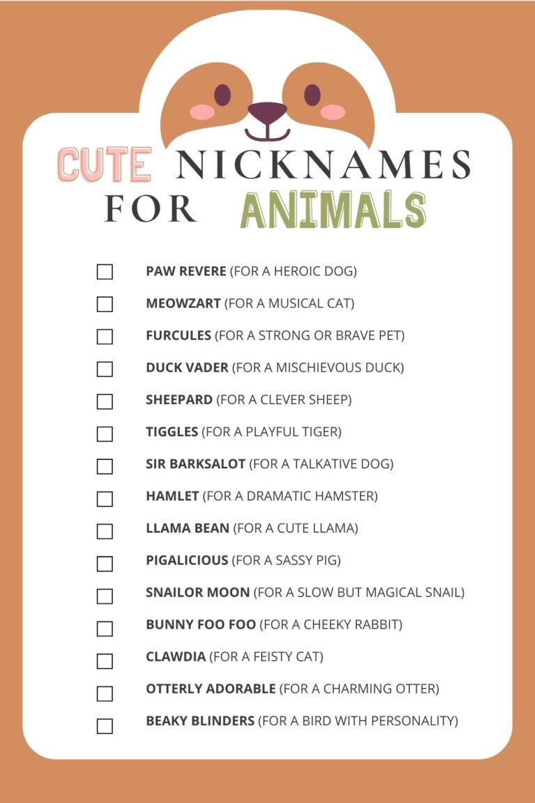 Printable Lists Of Cute Nicknames - Printables Hub