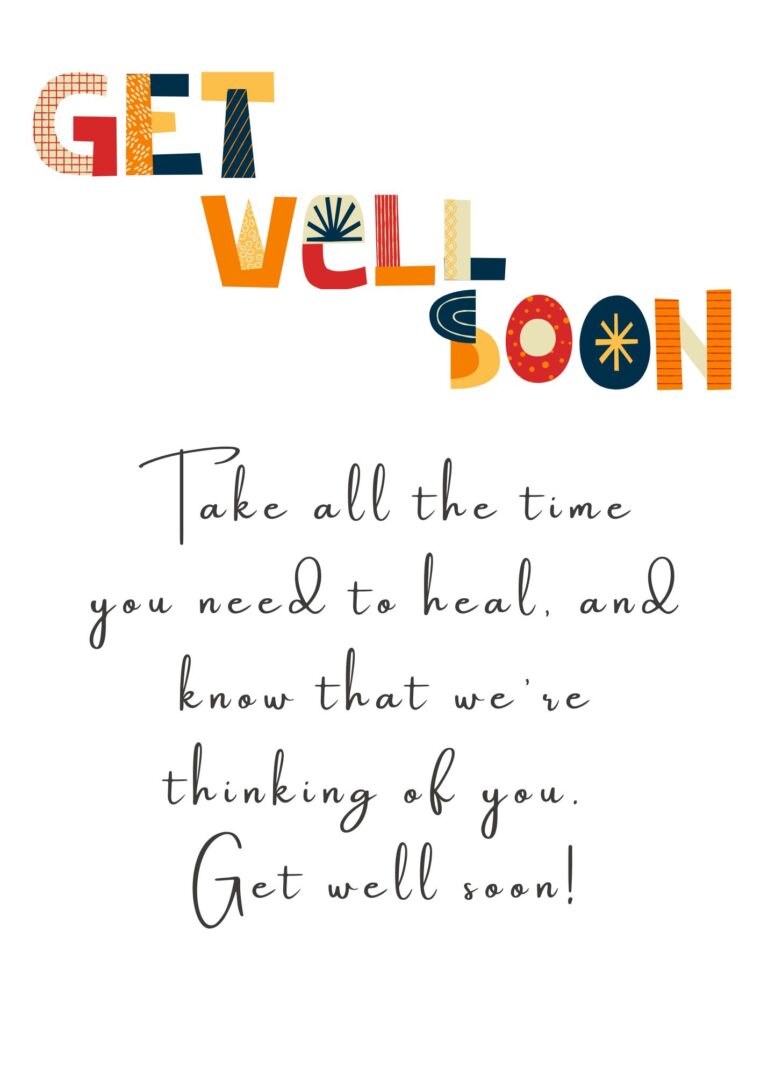 Printable Get Well Soon Message Cards [PDF Included] - Printables Hub