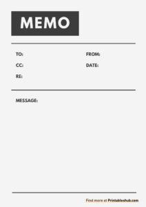 Printable Blank Memo Templates [PDF Included] - Printables Hub