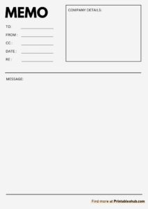 Printable Blank Memo Templates [PDF Included] - Printables Hub