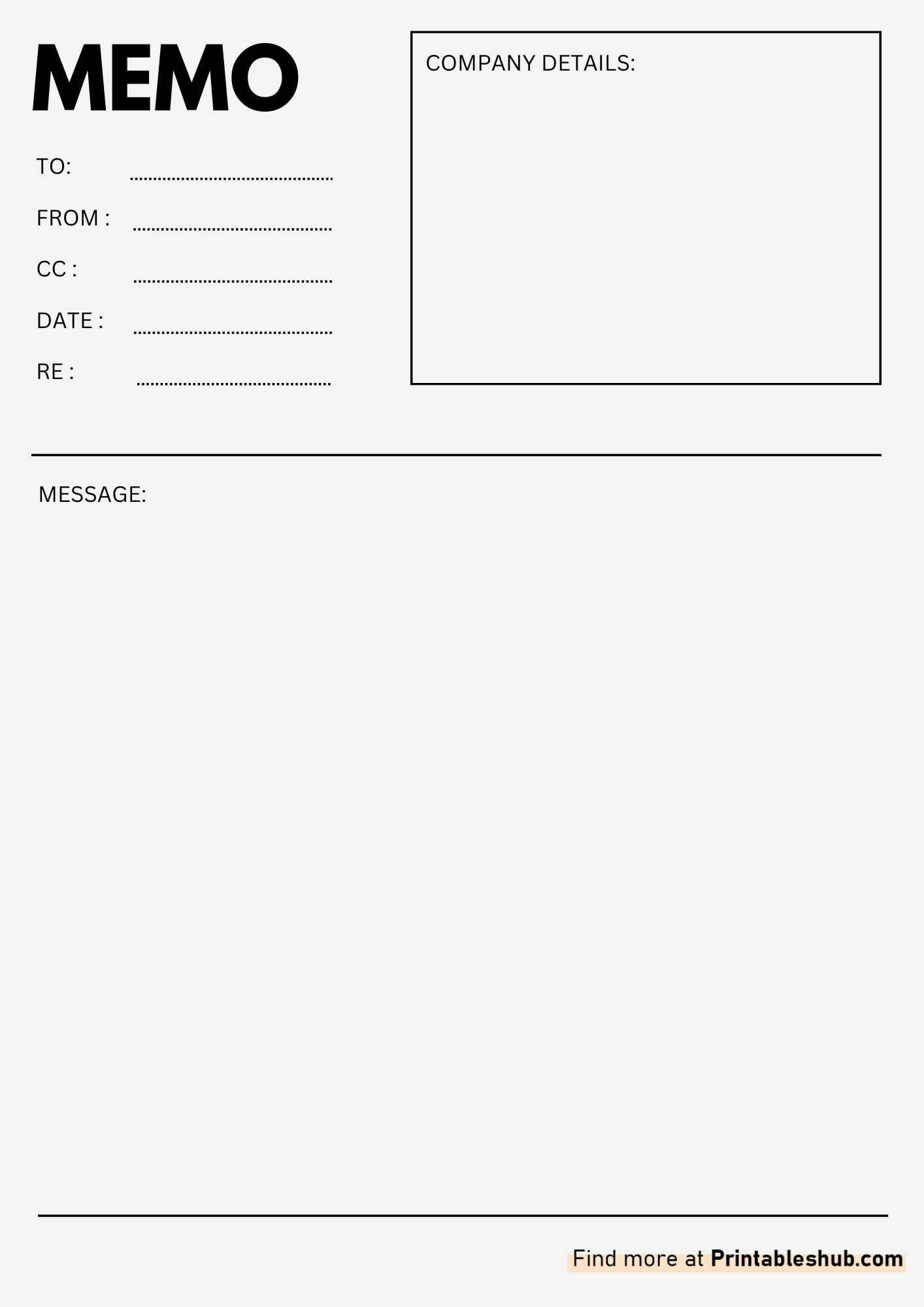 Printable Blank Memo Templates [PDF Included] - Printables Hub