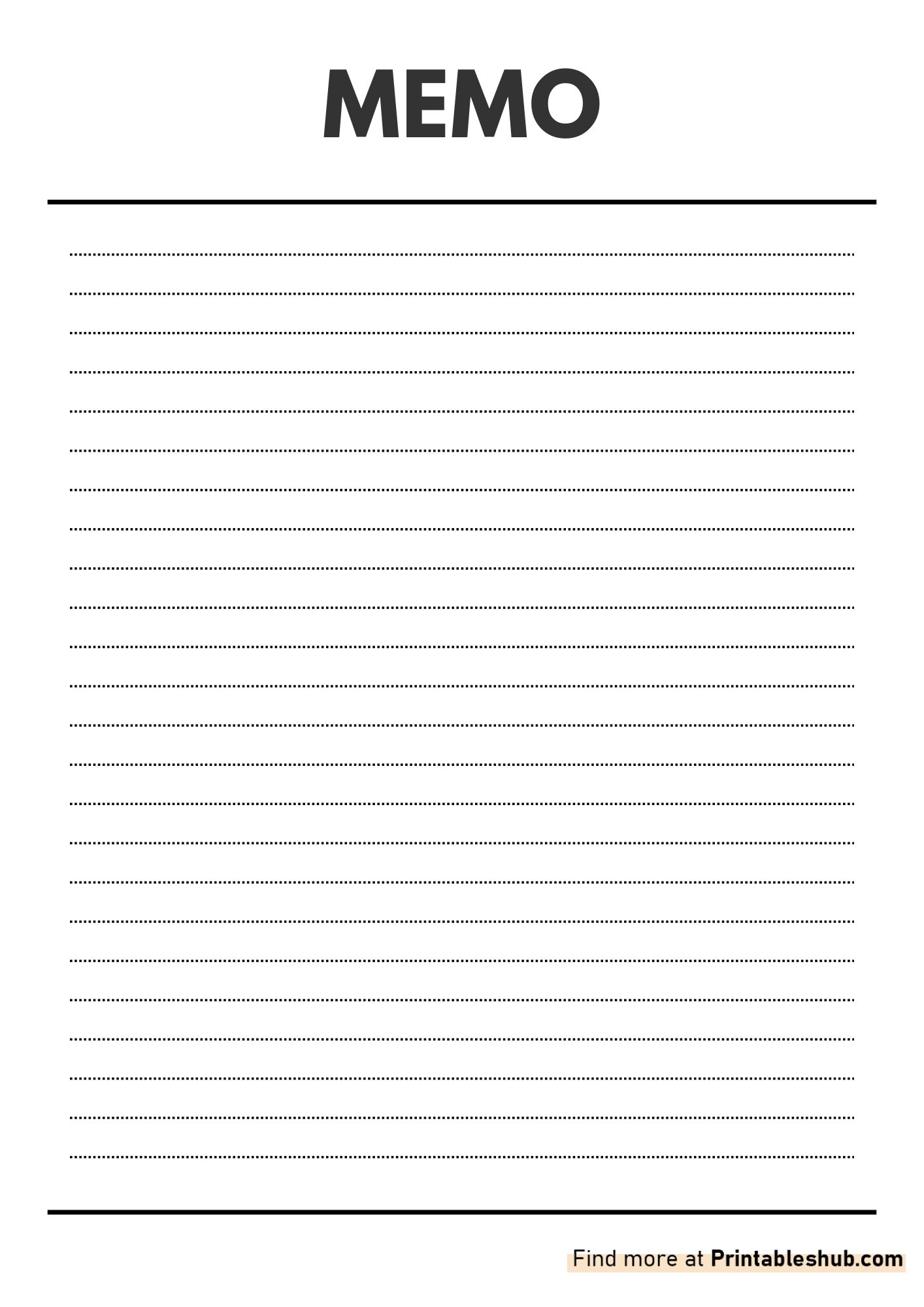 Printable Blank Memo Templates [PDF Included] - Printables Hub