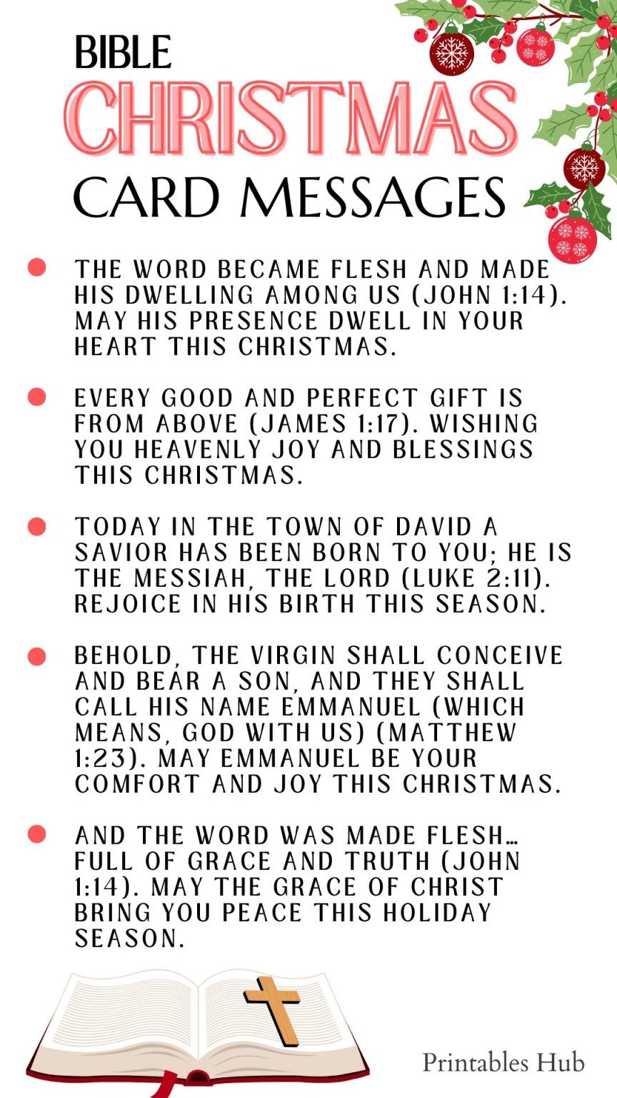 Printable Christmas Messages For Cards - Printables Hub