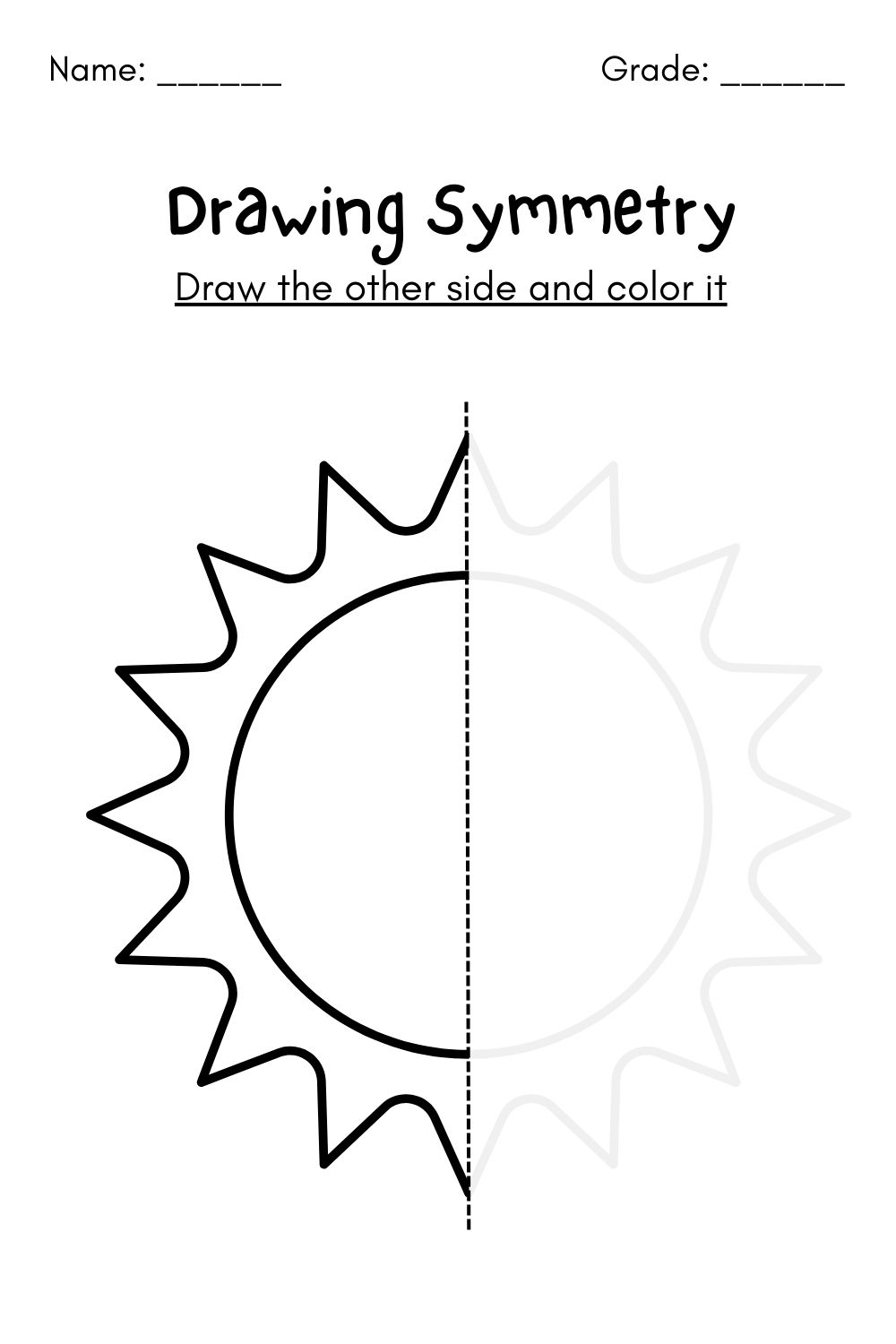 Printable Symmetry Drawing Sheets PDF - Printables Hub