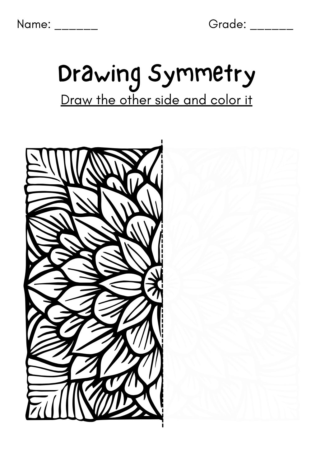 Printable Symmetry Drawing Sheets PDF - Printables Hub