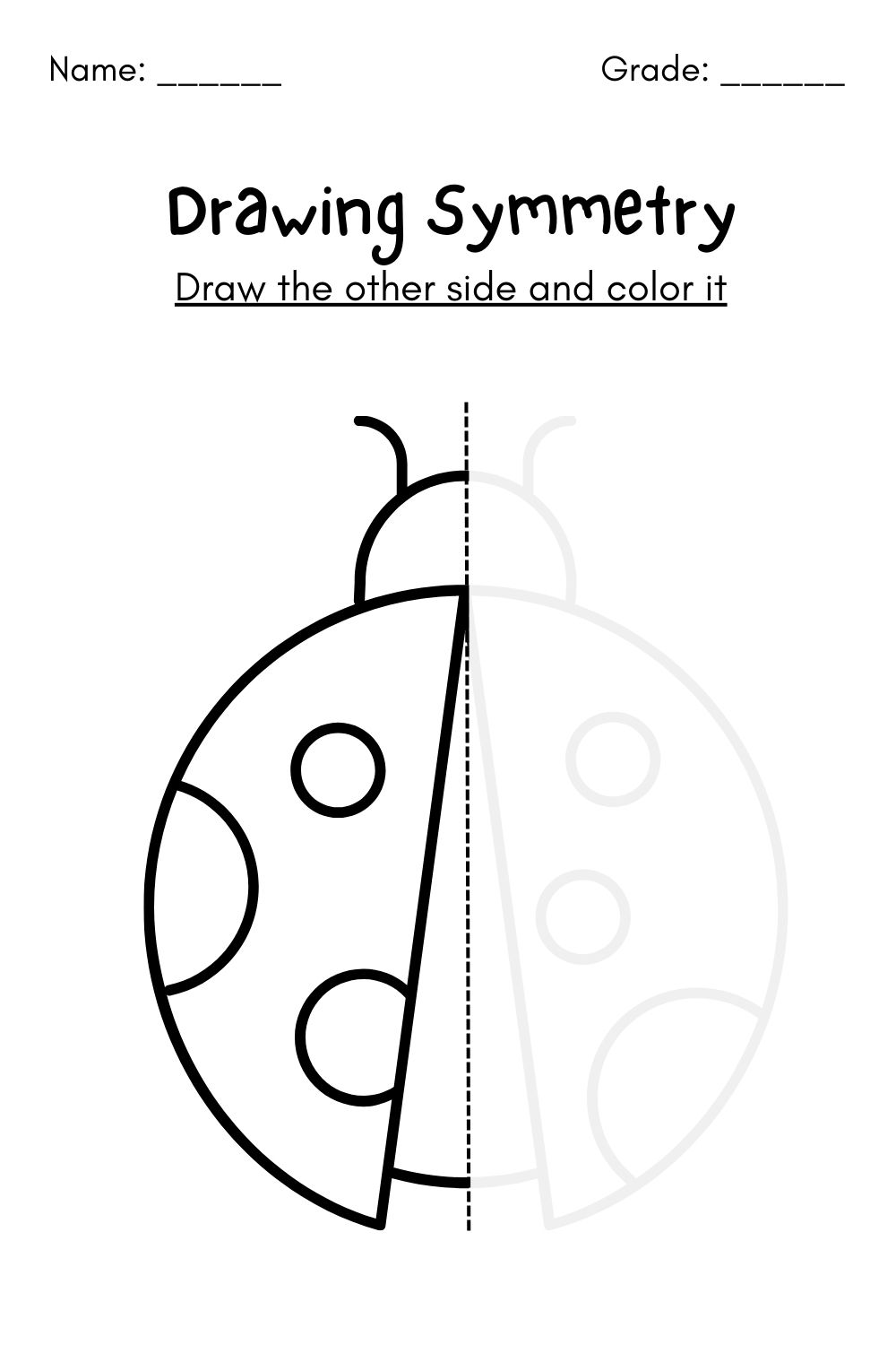 Printable Symmetry Drawing Sheets PDF - Printables Hub