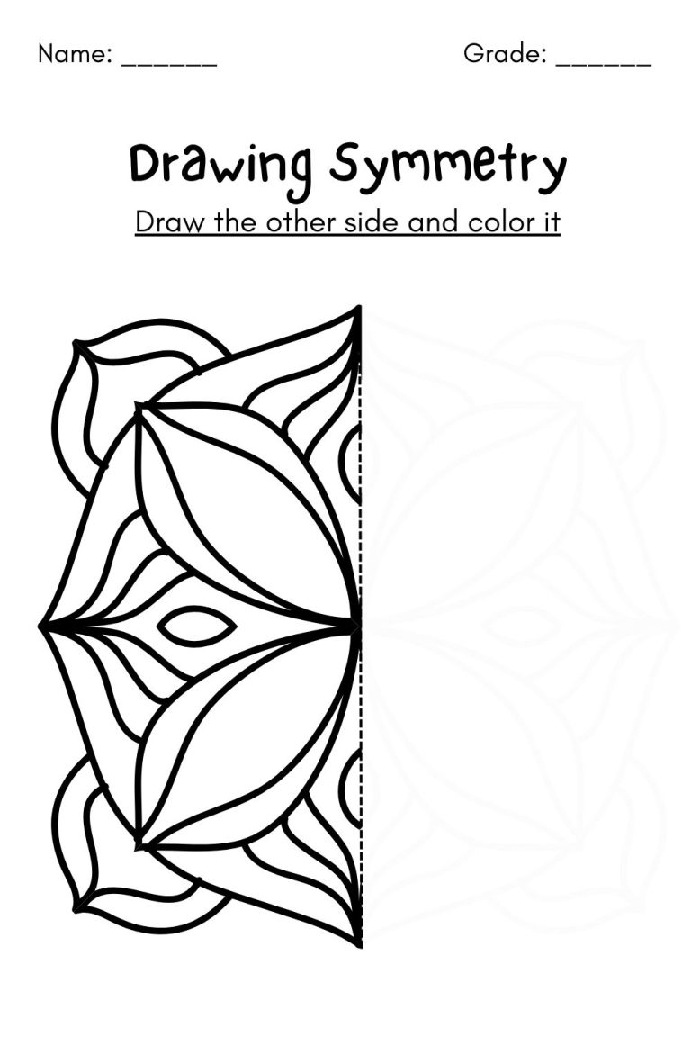 Printable Symmetry Drawing Sheets PDF - Printables Hub