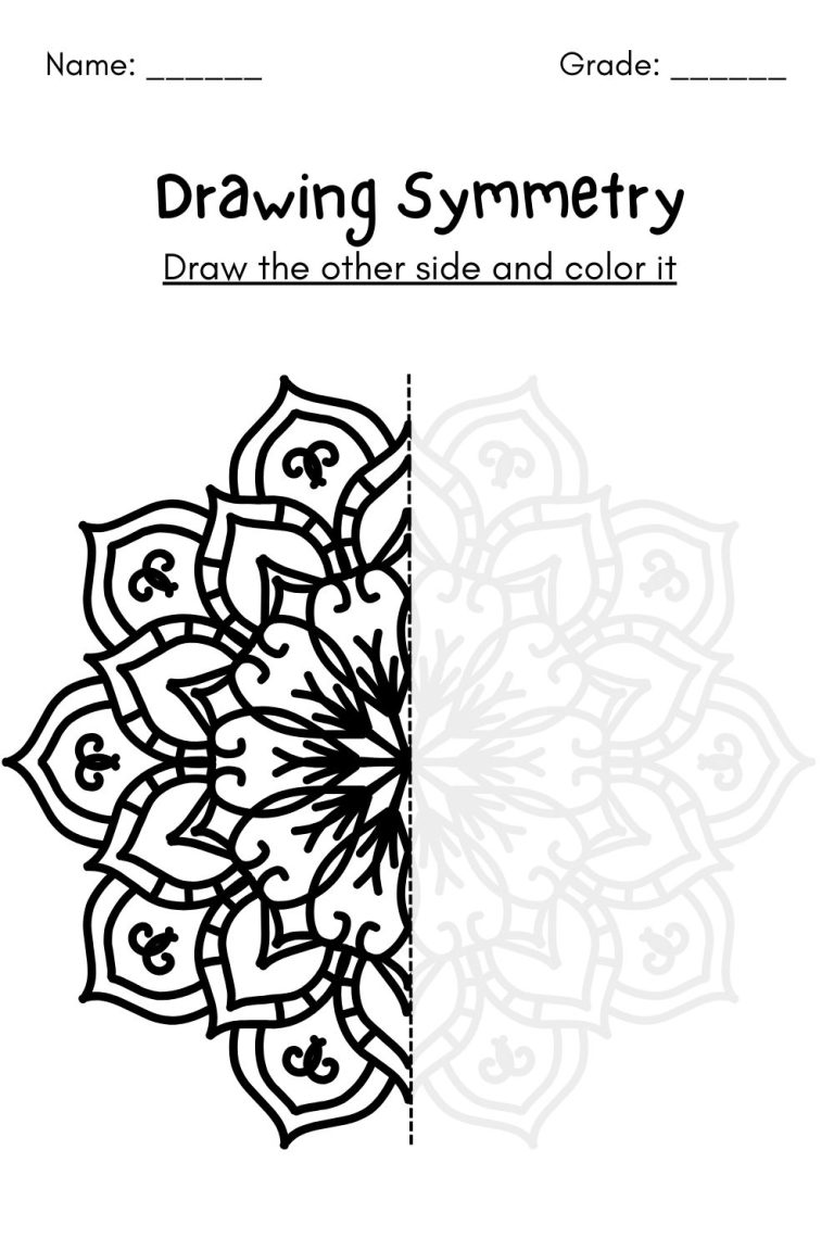 Printable Symmetry Drawing Sheets PDF - Printables Hub