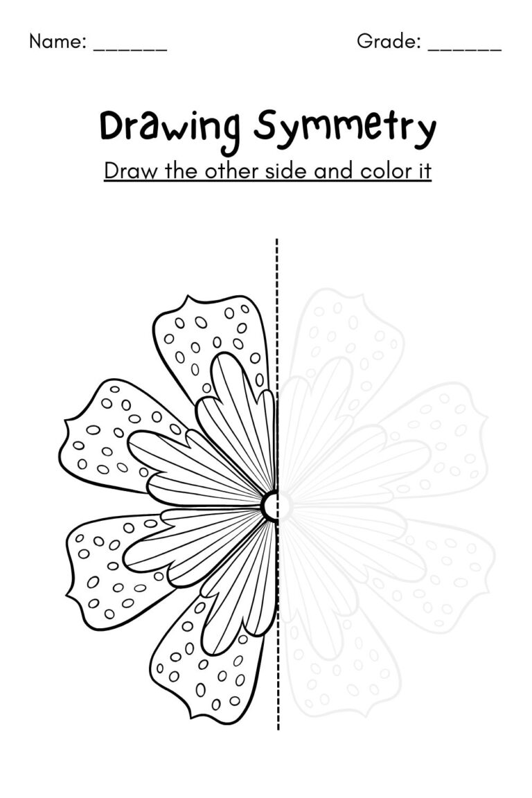 Printable Symmetry Drawing Sheets PDF - Printables Hub