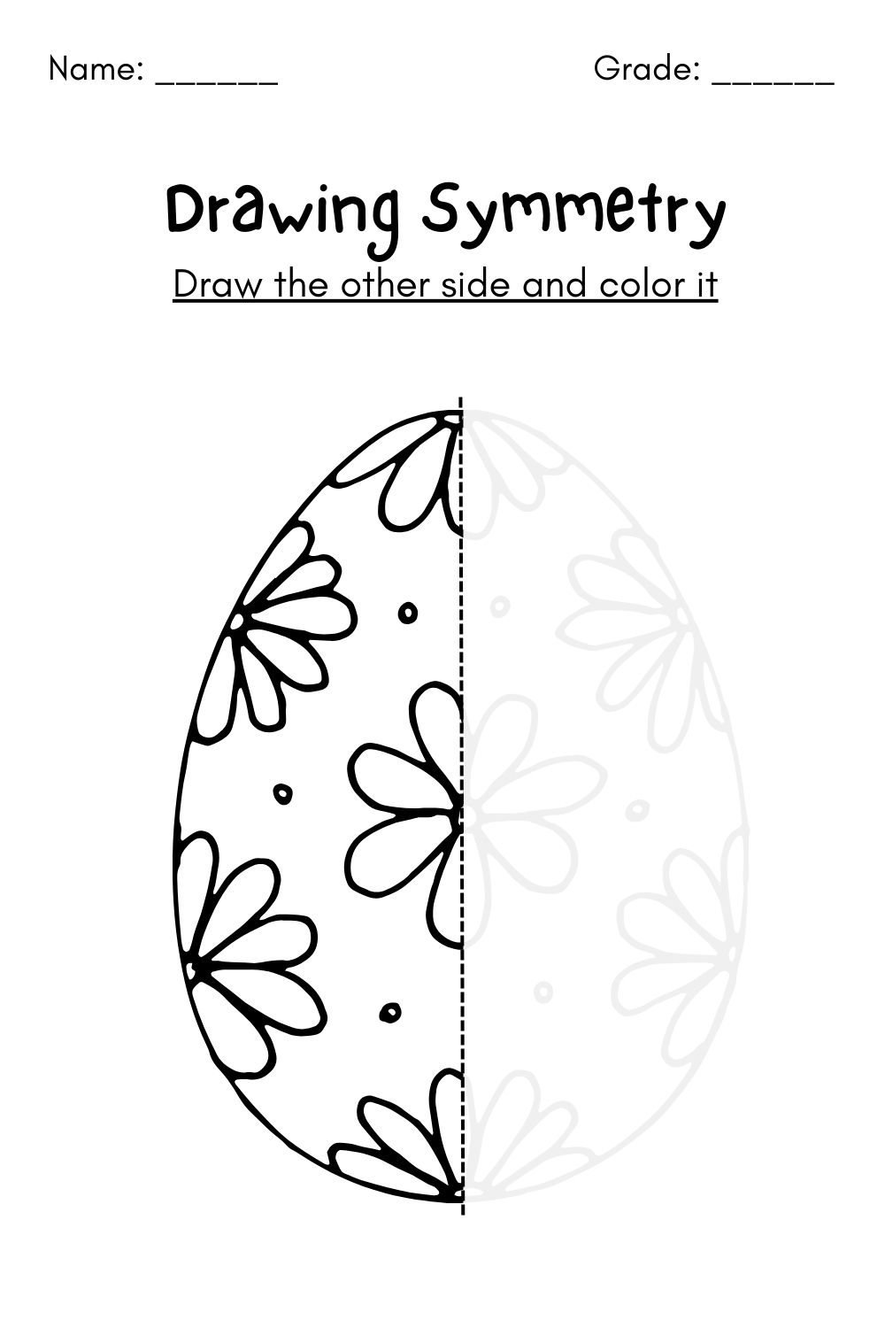 Printable Symmetry Drawing Sheets PDF - Printables Hub