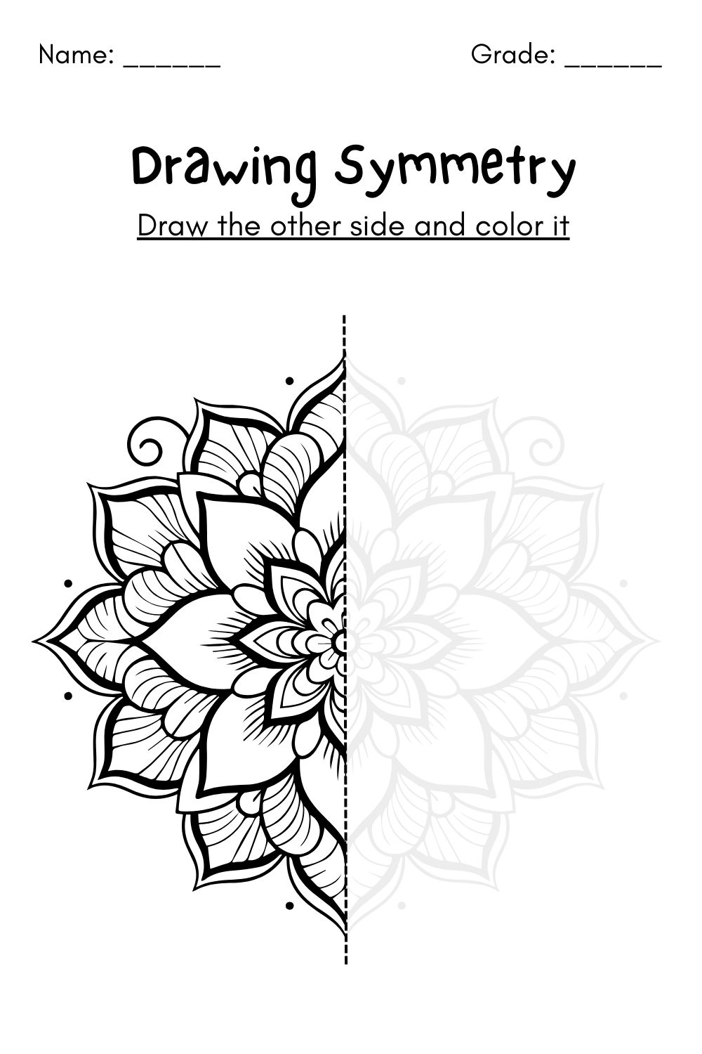 Printable Symmetry Drawing Sheets PDF - Printables Hub