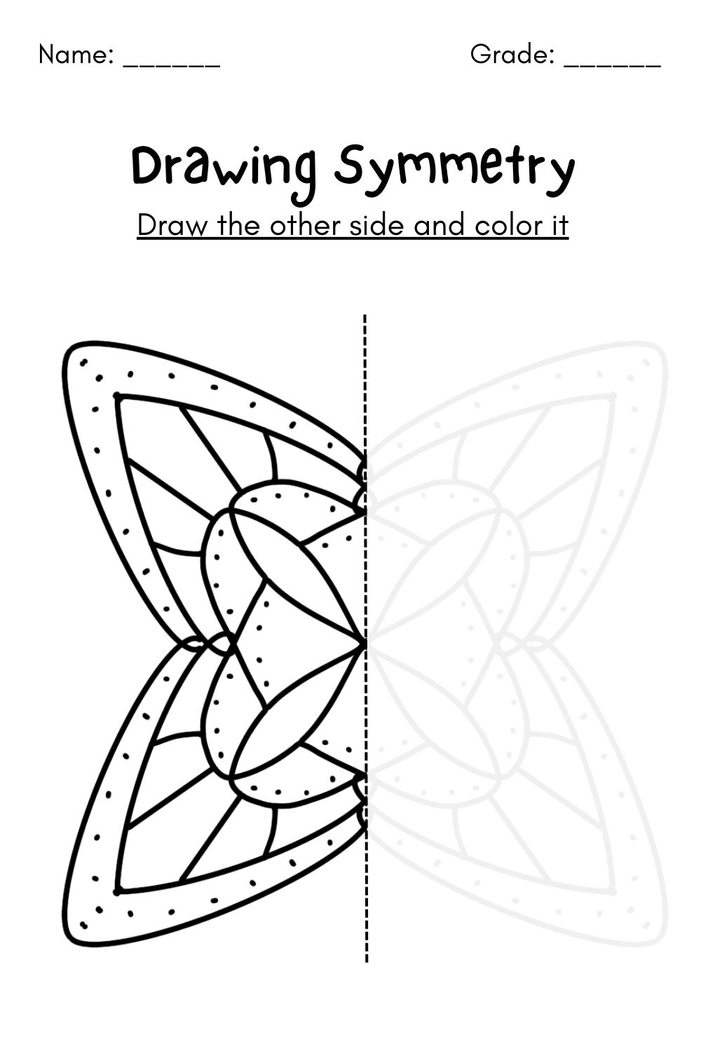 Printable Symmetry Drawing Sheets PDF - Printables Hub