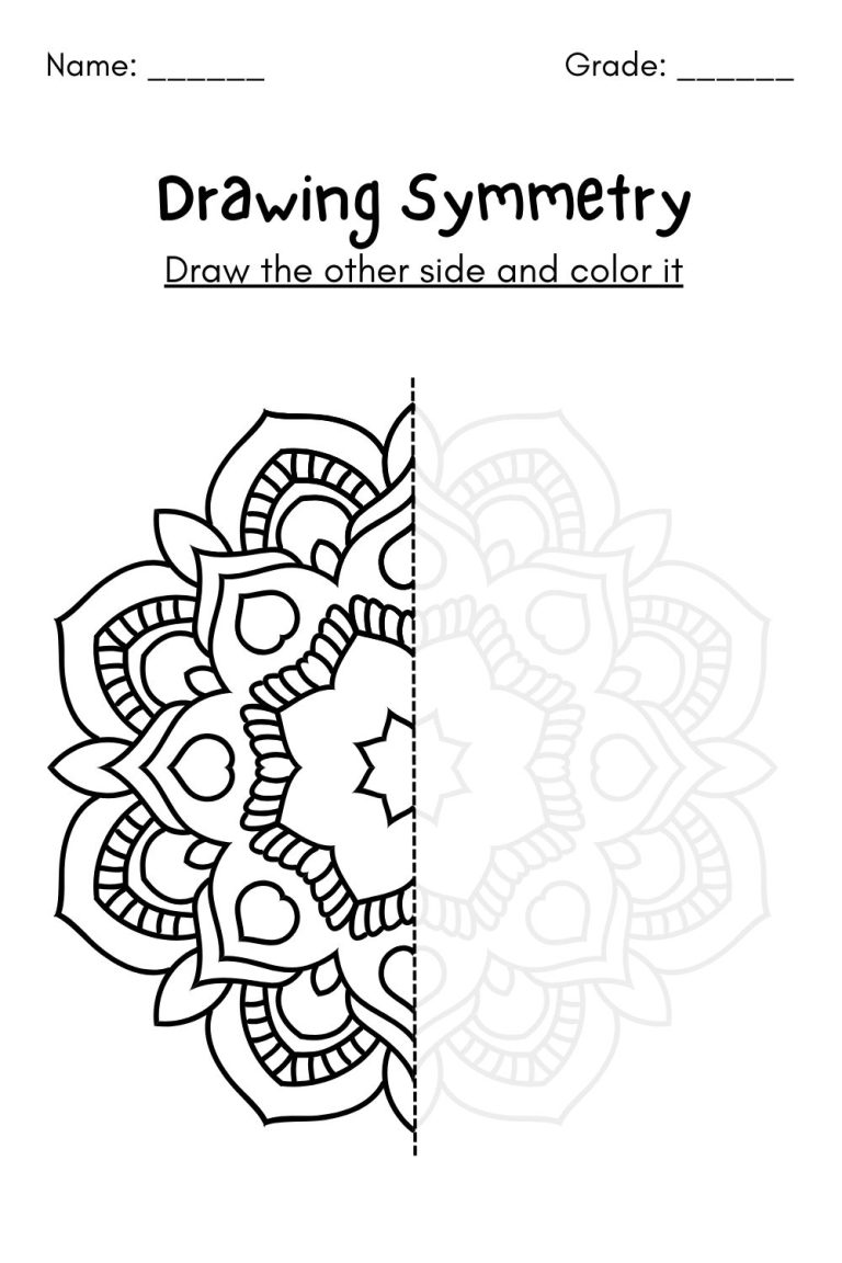 Printable Symmetry Drawing Sheets PDF - Printables Hub