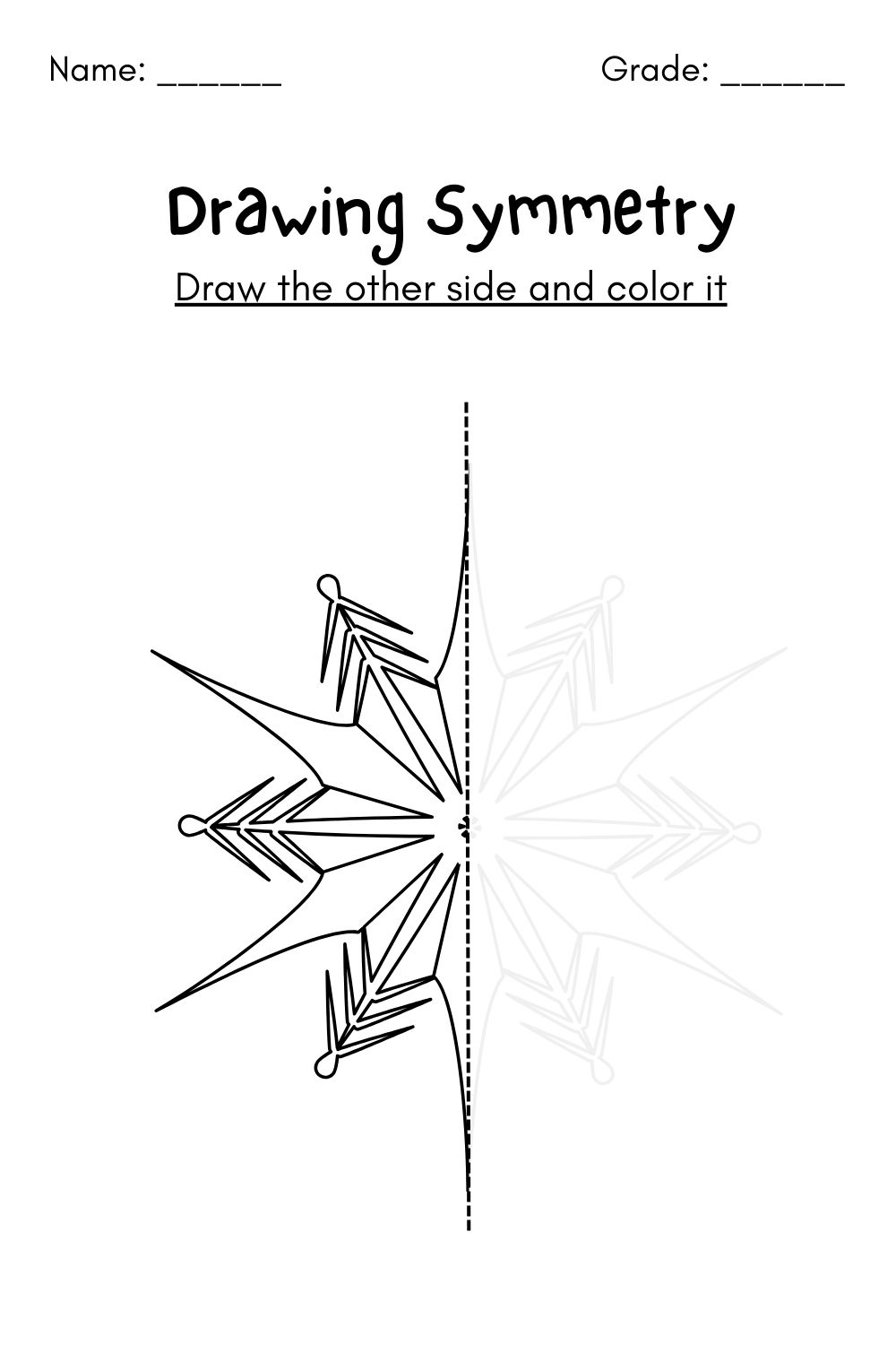 Printable Symmetry Drawing Sheets PDF - Printables Hub