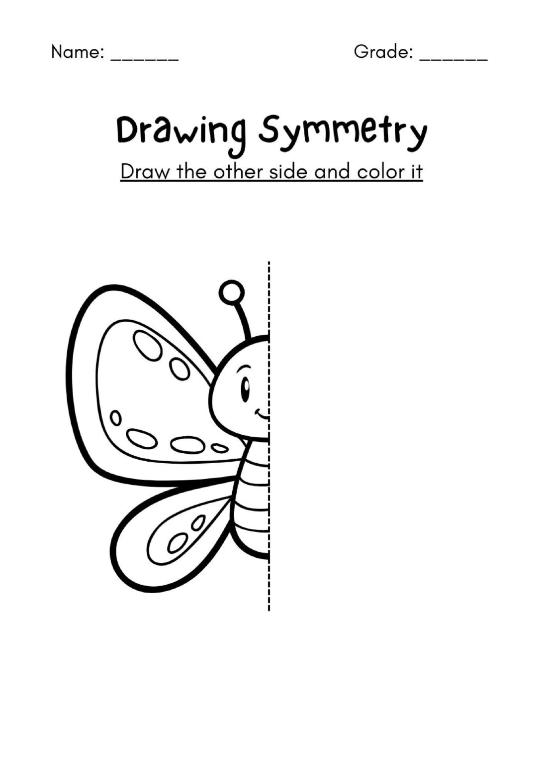 Printable Symmetry Drawing Sheets PDF - Printables Hub