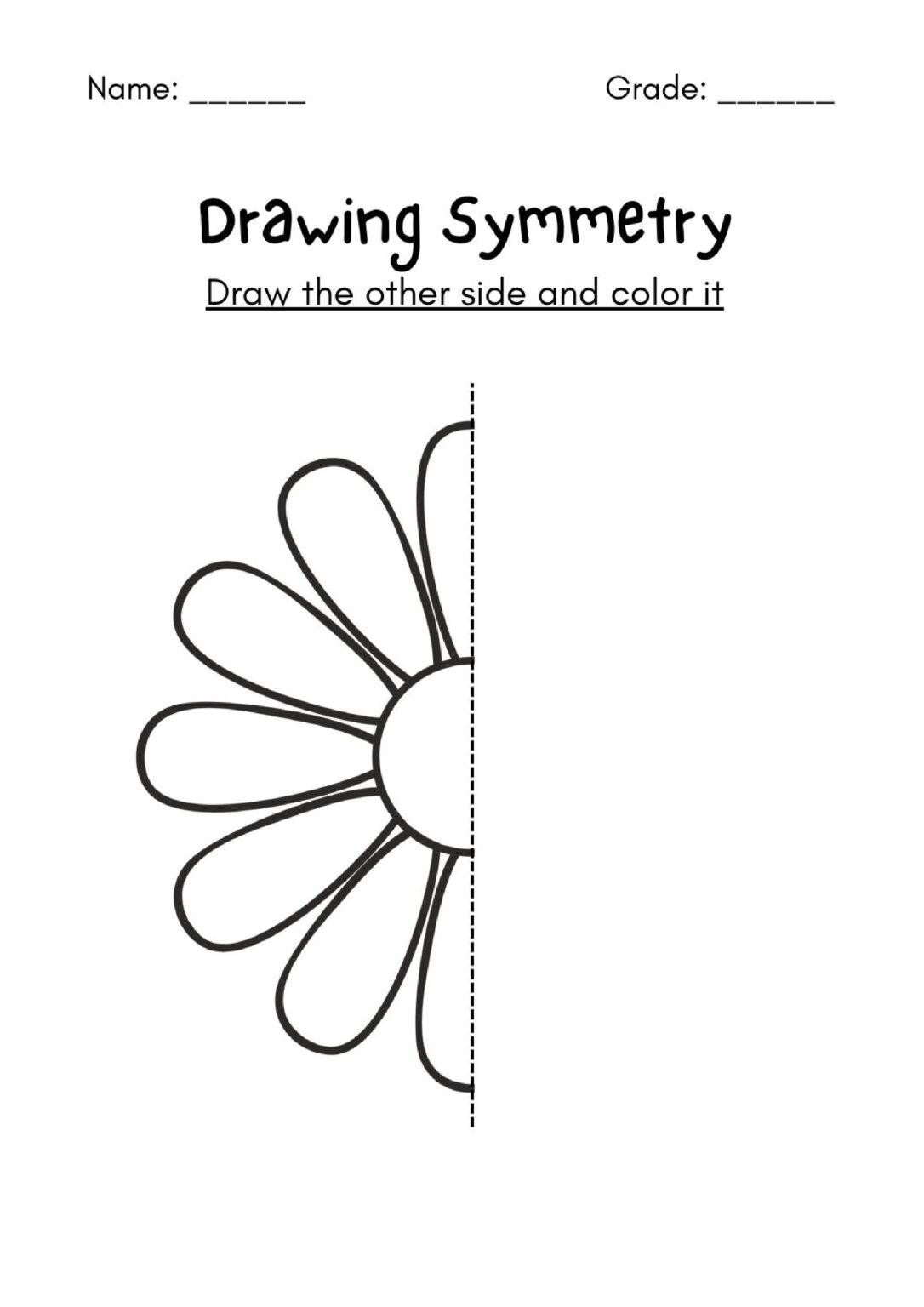 Printable Symmetry Drawing Sheets PDF - Printables Hub