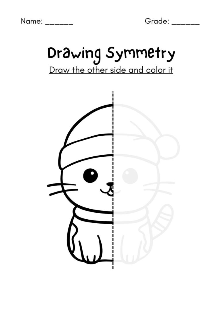 Printable Symmetry Drawing Sheets PDF - Printables Hub
