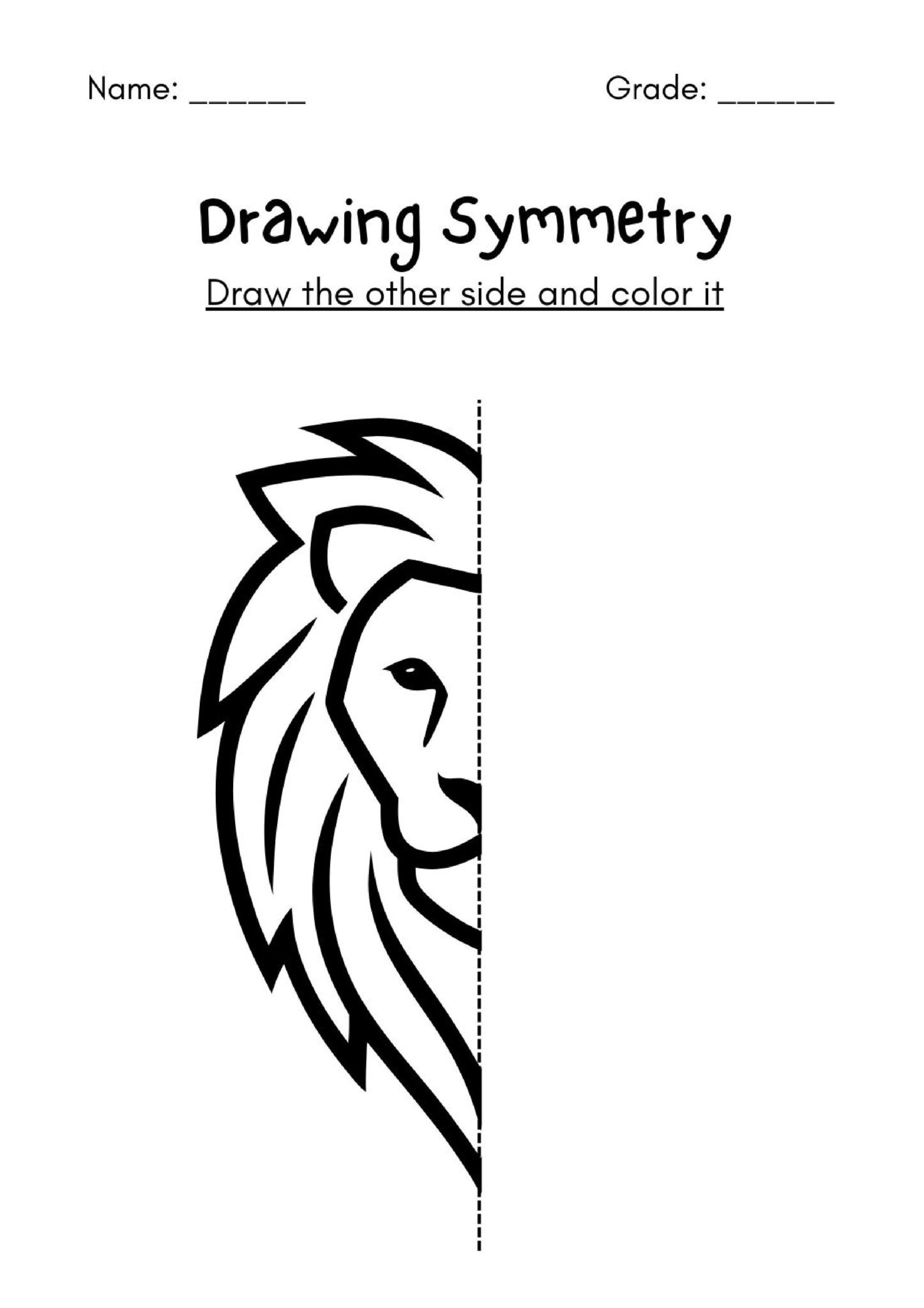 Printable Symmetry Drawing Sheets PDF - Printables Hub