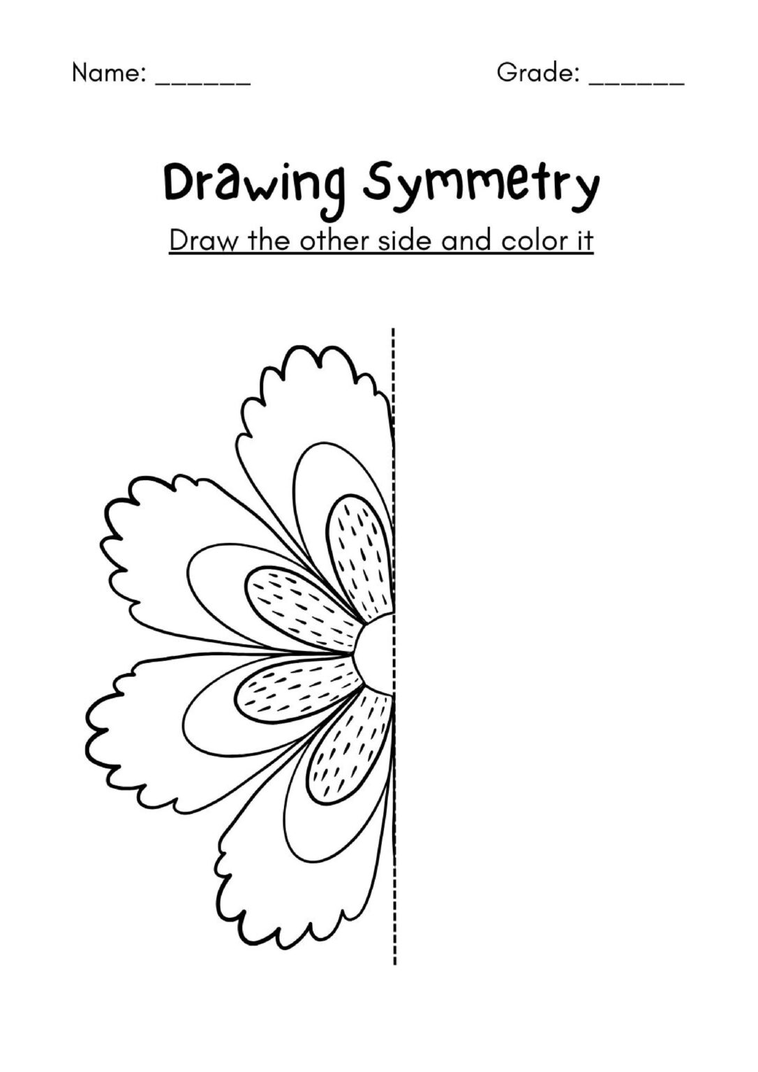 Printable Symmetry Drawing Sheets PDF - Printables Hub