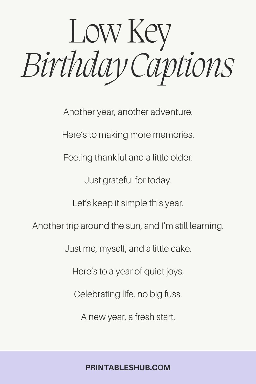 Printable Lists Of Low Key Captions - Printables Hub