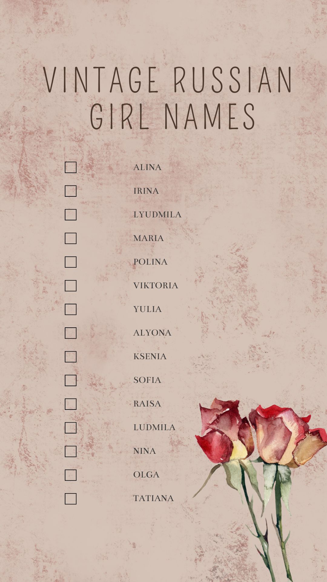 Printable Lists of Vintage Girl Names - Printables Hub