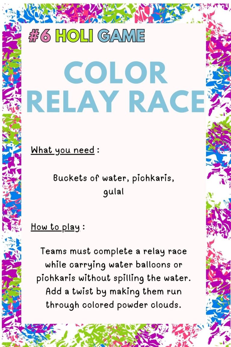 Holi Games Lists [Printable Sheets] - Printables Hub