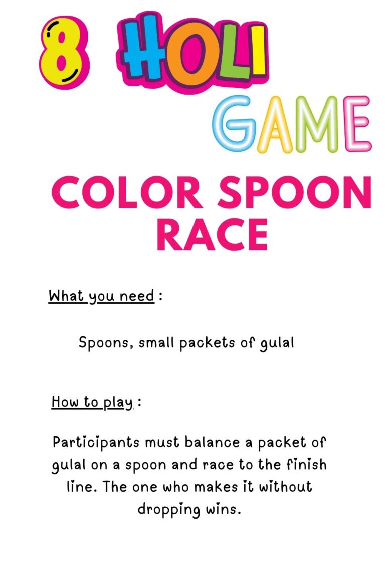 Holi Games Lists [Printable Sheets] - Printables Hub