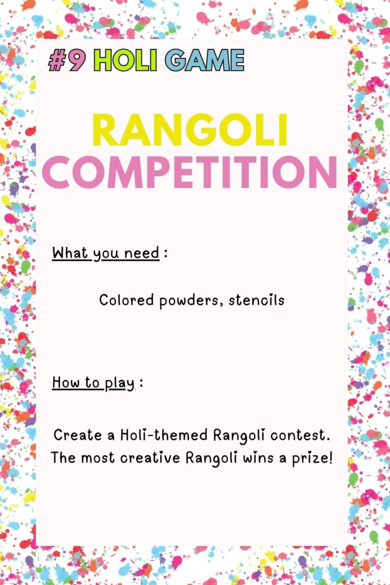Holi Games Lists [Printable Sheets] - Printables Hub