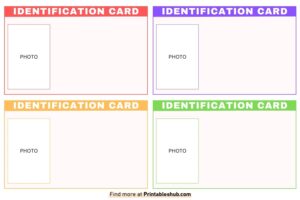 Printable Blank ID Card Templates - Printables Hub