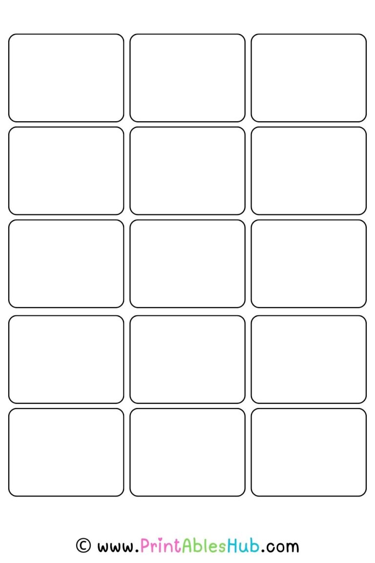 Blank Game Cards Templates [PDF Included] - Printables Hub