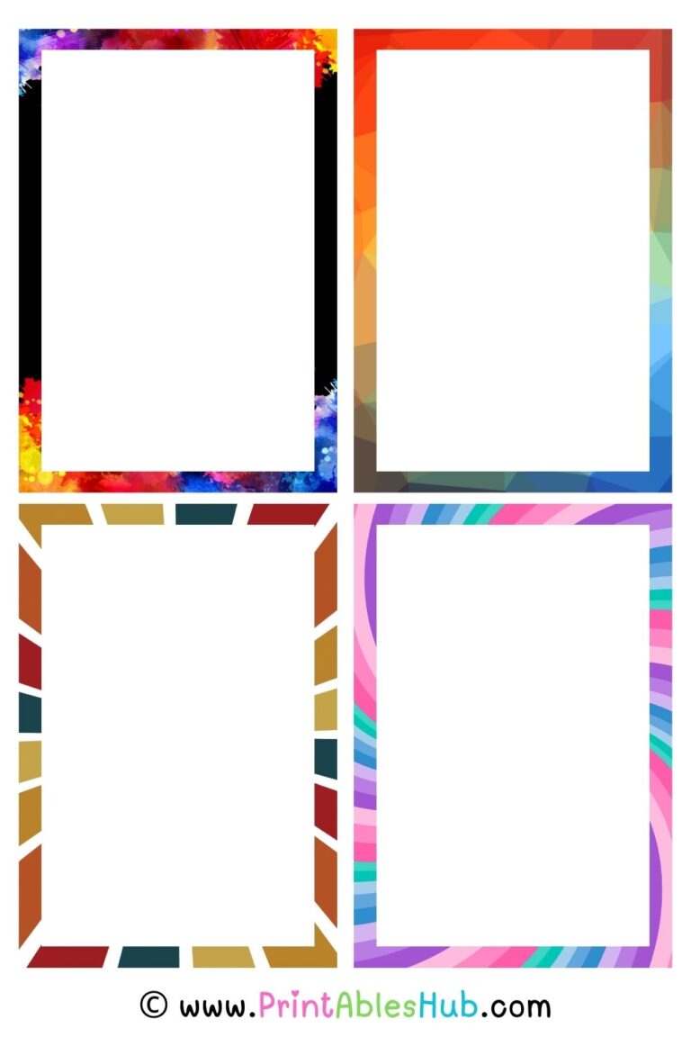 Blank Game Cards Templates [PDF Included] - Printables Hub