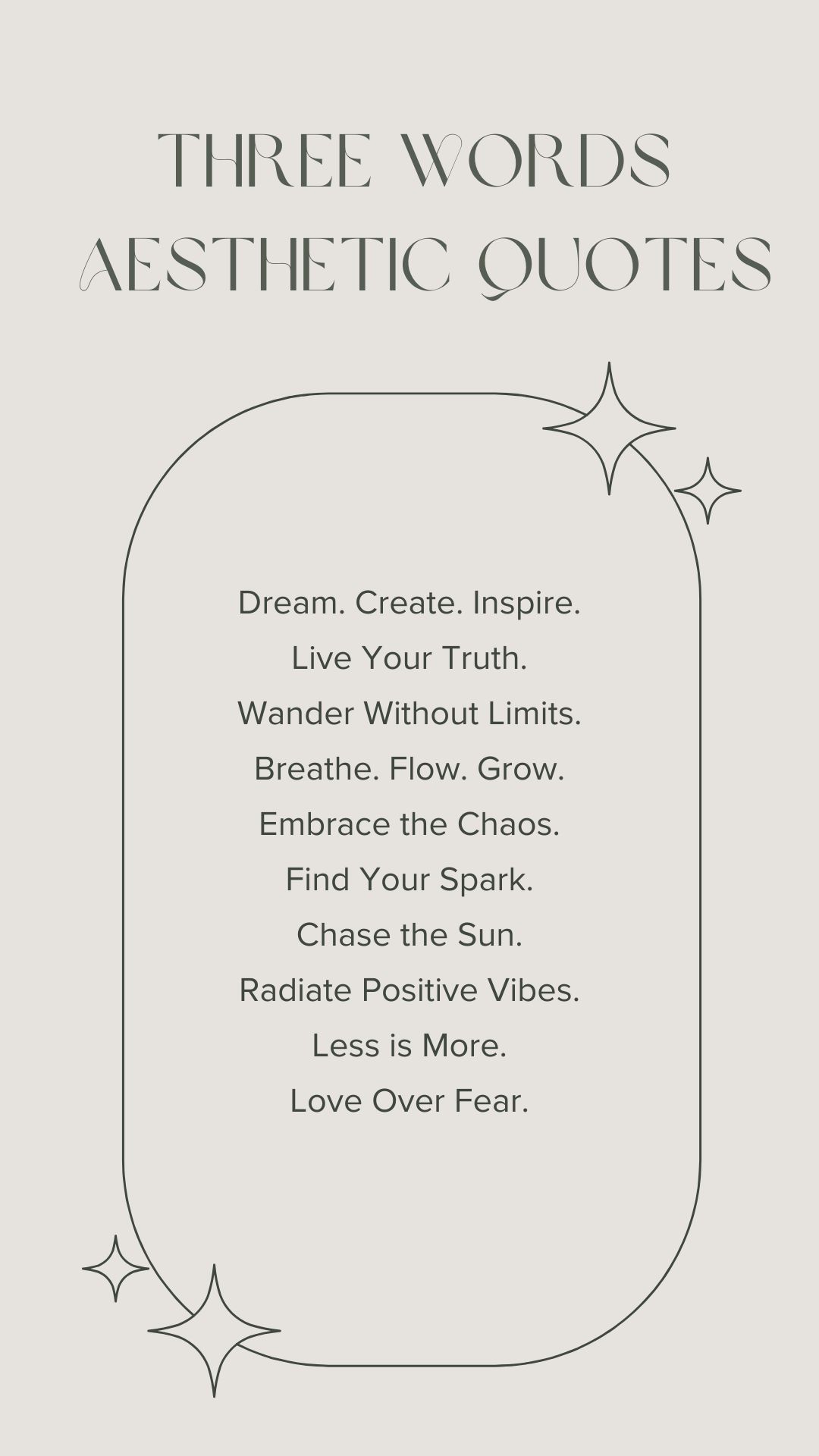 Printable Lists Of Aesthetic Three Word Quotes - Printables Hub