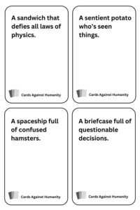 Printable Cards Against Humanity Templates [Blank + Ideas Filled ...